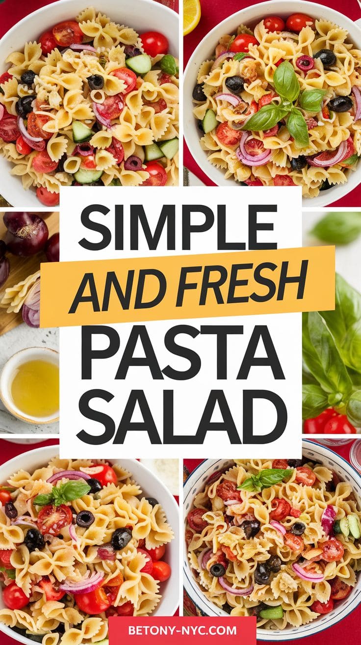 Simple and Fresh Pasta Salad Recipe - Betony