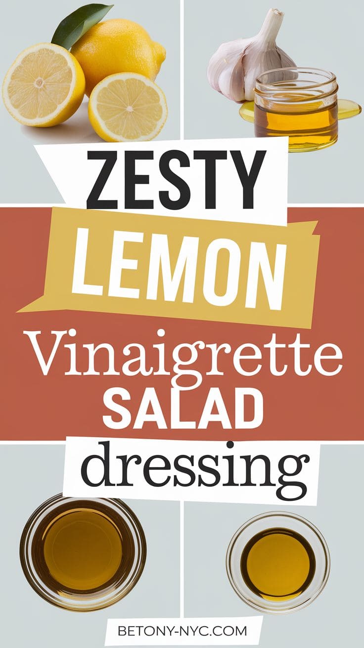 Zesty Lemon Vinaigrette Salad Dressing Recipe - Betony